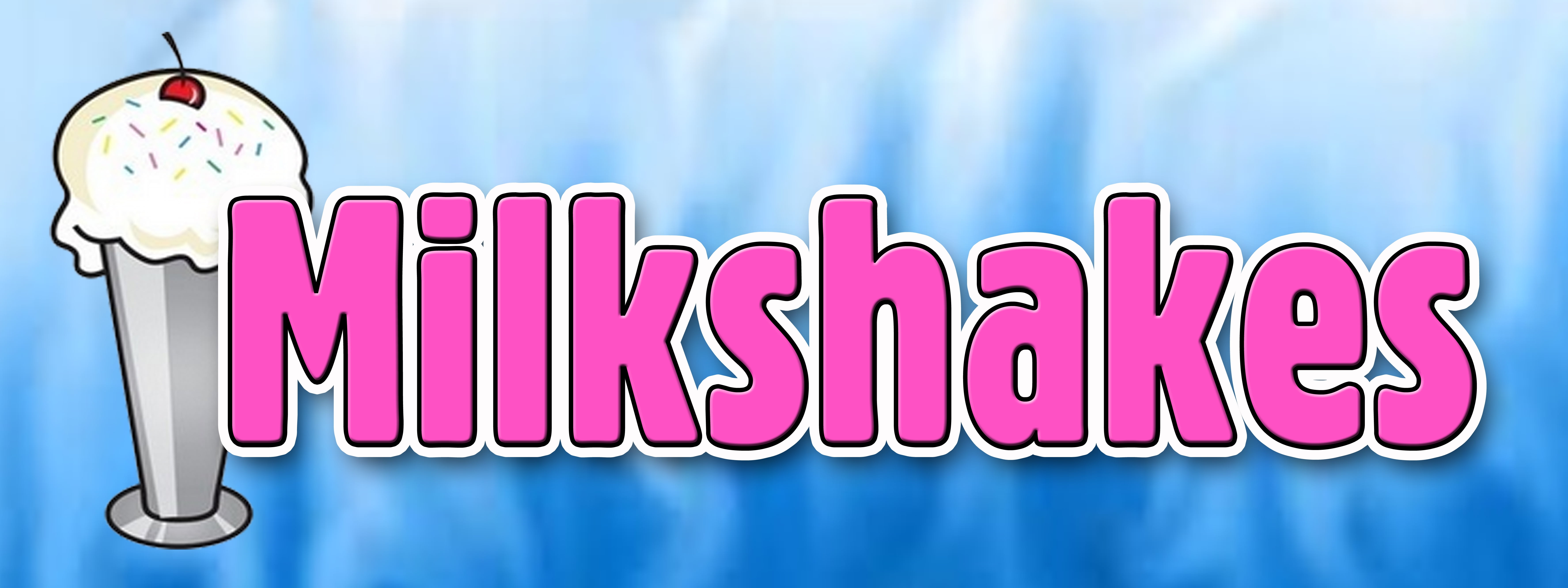 48" MILKSHAKES DECAL sticker thick ice cream shop chocolate vanilla tin ...