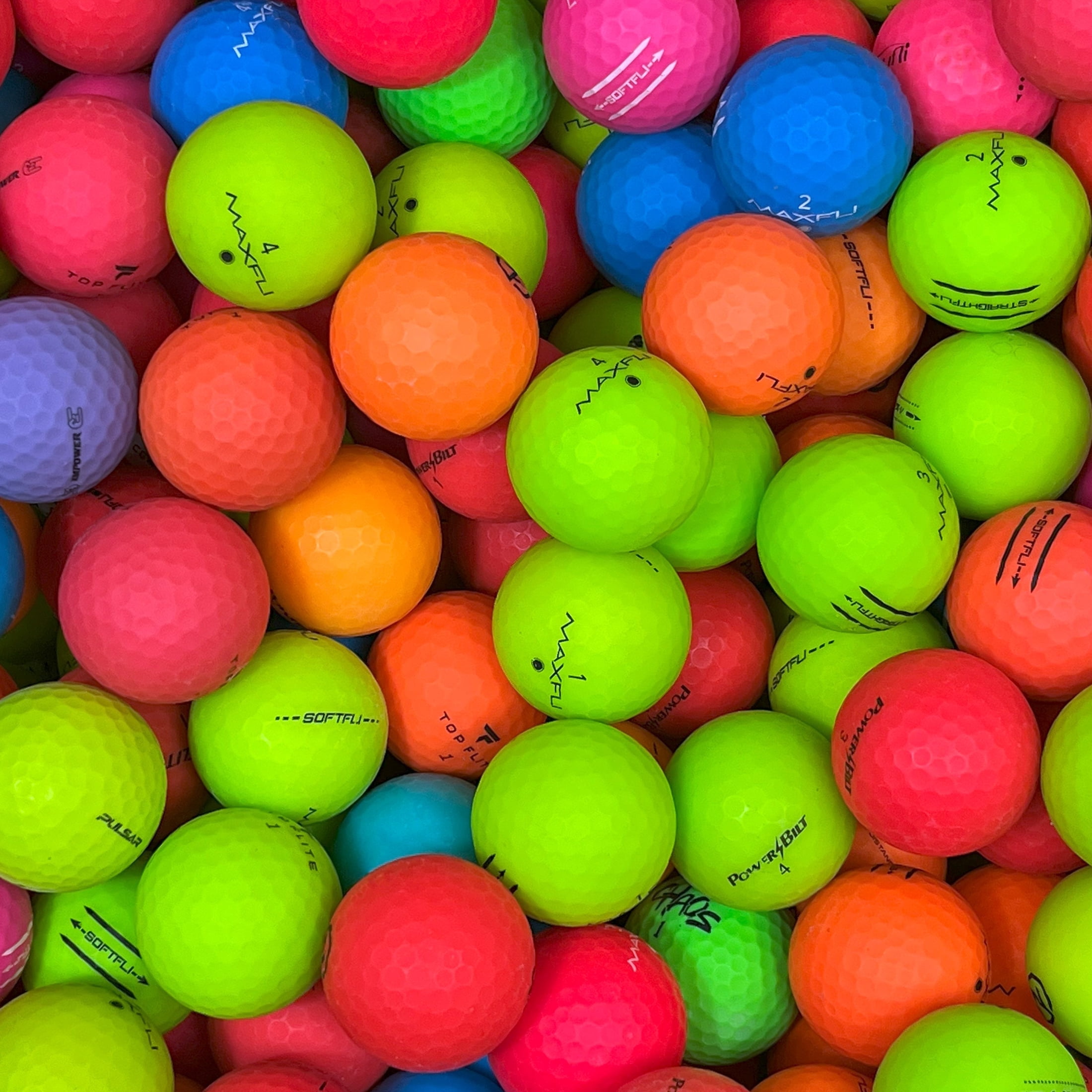 48 Mix Matte Color AAA Recycled Golf Balls, by Mulligan USA - Walmart.com