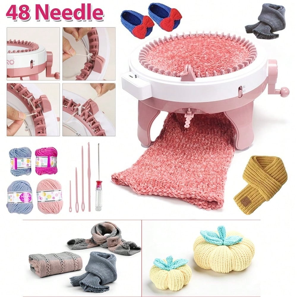 48 Needles Knitting Machine With Row Counter, Smart Weaving Loom Round ...