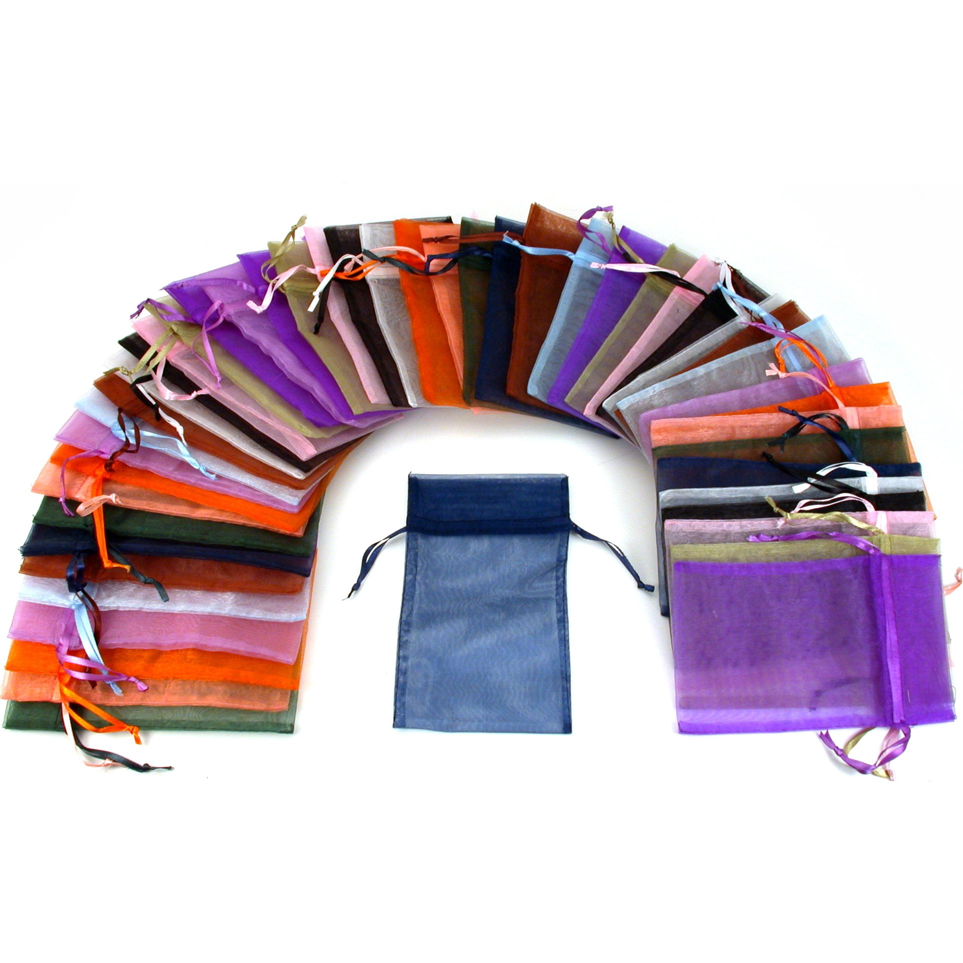 48 Organza Drawstring Pouches Gift Bags Assorted Colors 4x5" - Walmart.com