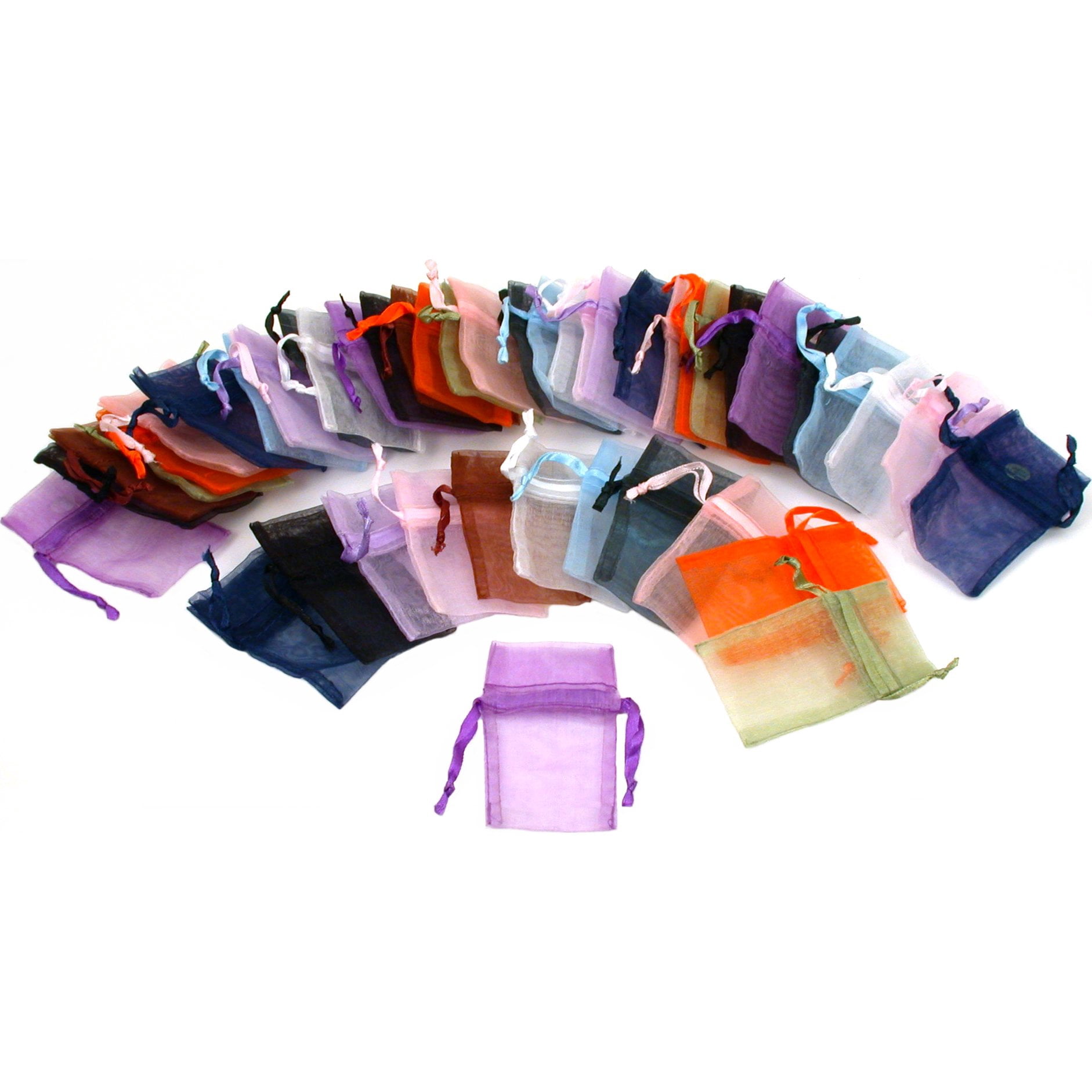 48 Organza Drawstring Pouches Gift Bags Assorted Colors - Walmart.com
