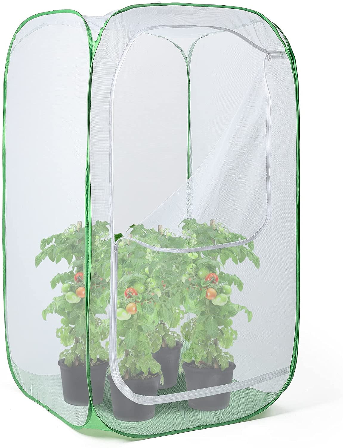 48" Outdoor Mesh Plant Enclosure, Mesh Plant Cover for Pests, Bird and ...