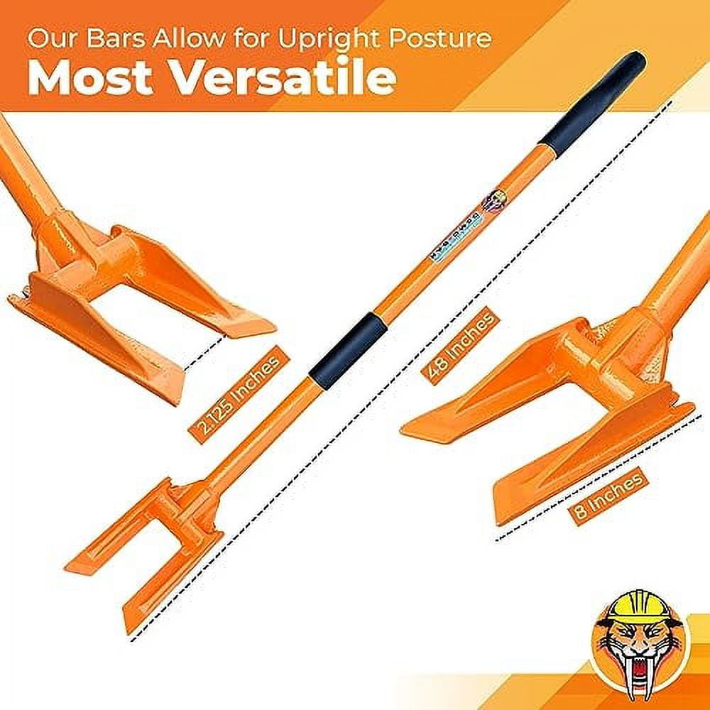 48” Oval Handle Demolition Bar – Ceiling/Wall Demo Bar - Versatile ...