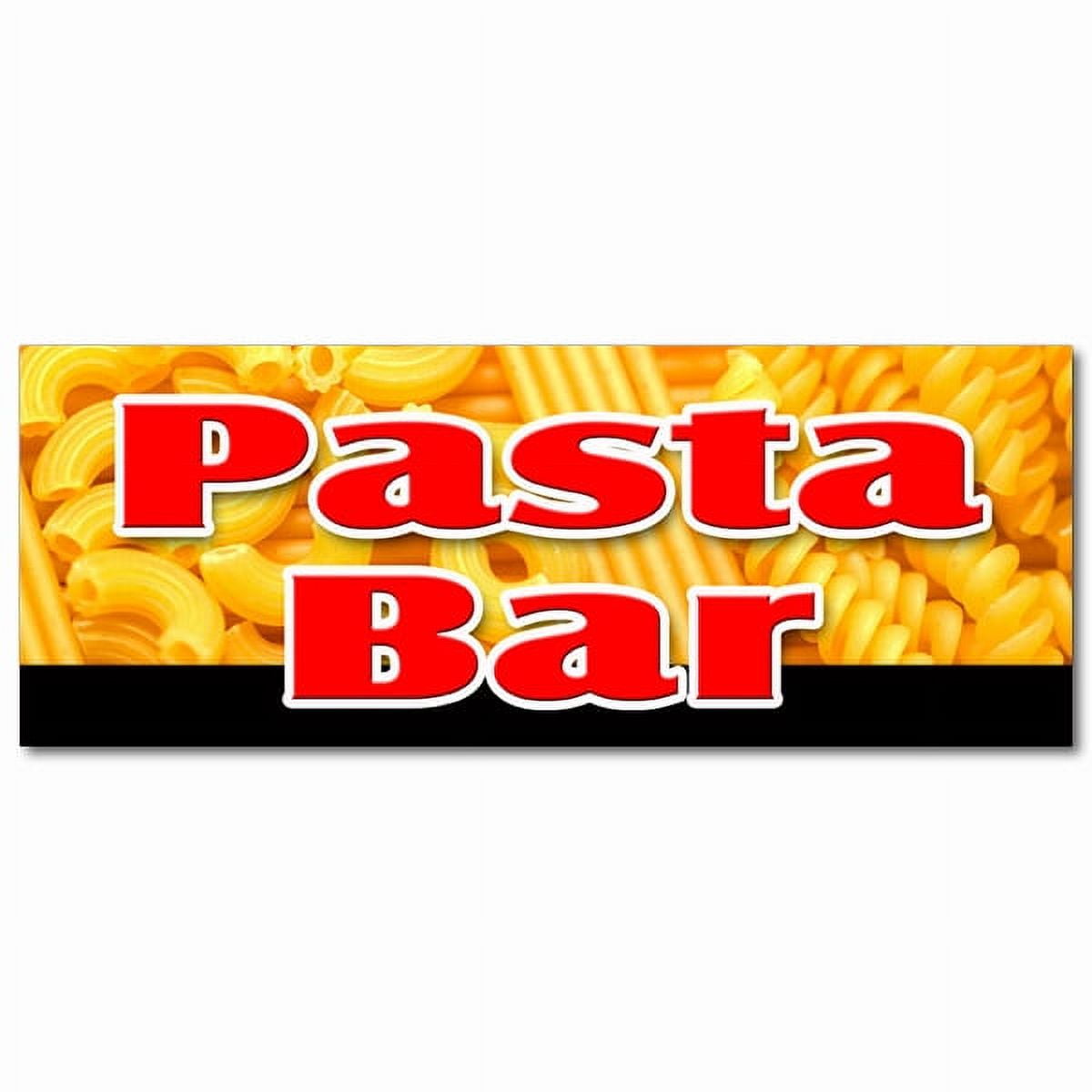 48" PASTA BAR DECAL sticker dressing salad pasta noodles vegetables ...