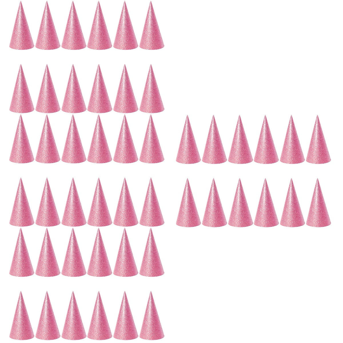 48 PCS Girls Birthday Party Crowns Paper Cone Hats Kids Hair ...
