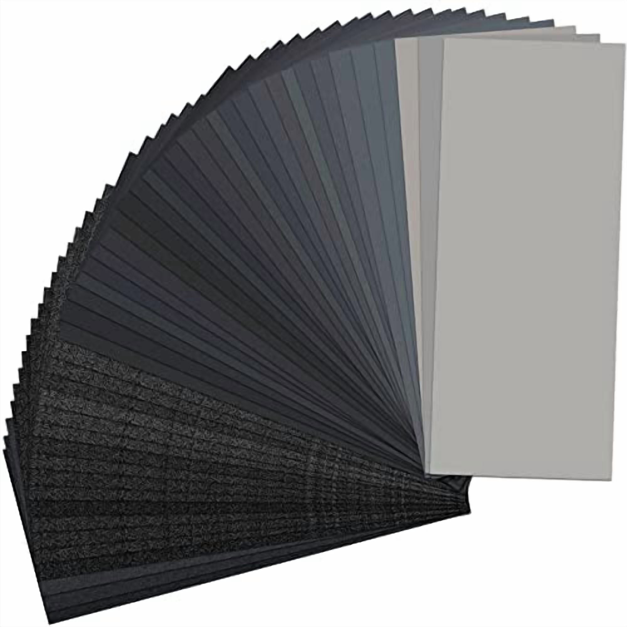 48 PCS Sandpaper, 120 to 5000 Assorted Grit Sandpaper Sheets, 9 x 3.6 ...
