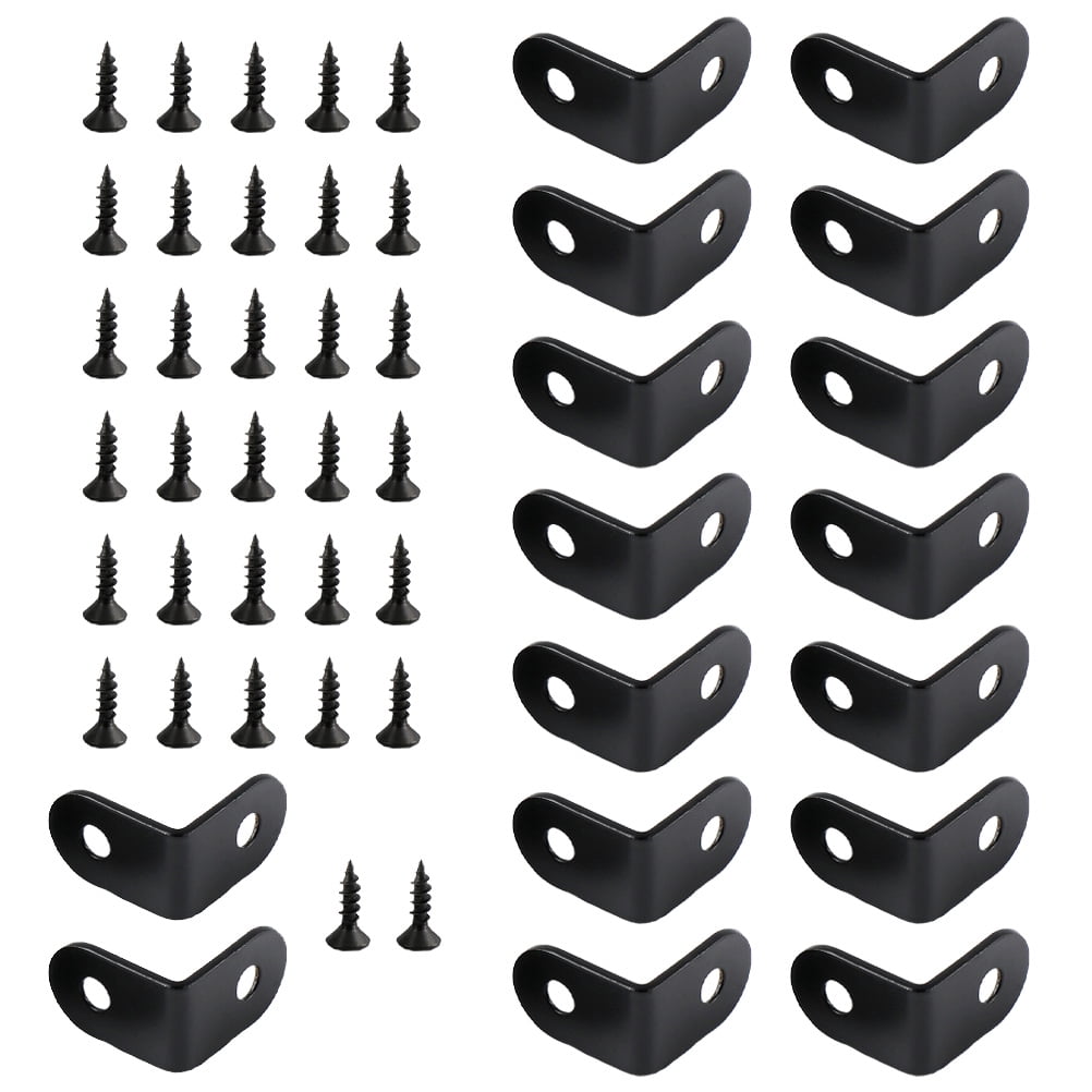 48 PCS Stainless Steel Corner Bracket 90° L-shaped Angle Brace with ...