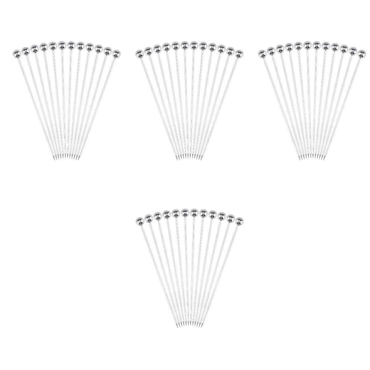 48 PCS Toothpicks Fruit Picks Stainless Steel Cocktail Picks Cocktail ...