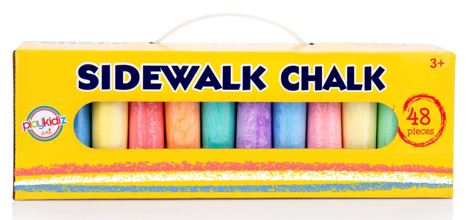 48 PCS Washable Sidewalk Chalks Set Non-Toxic Jumbo Chalk for Outdoor ...