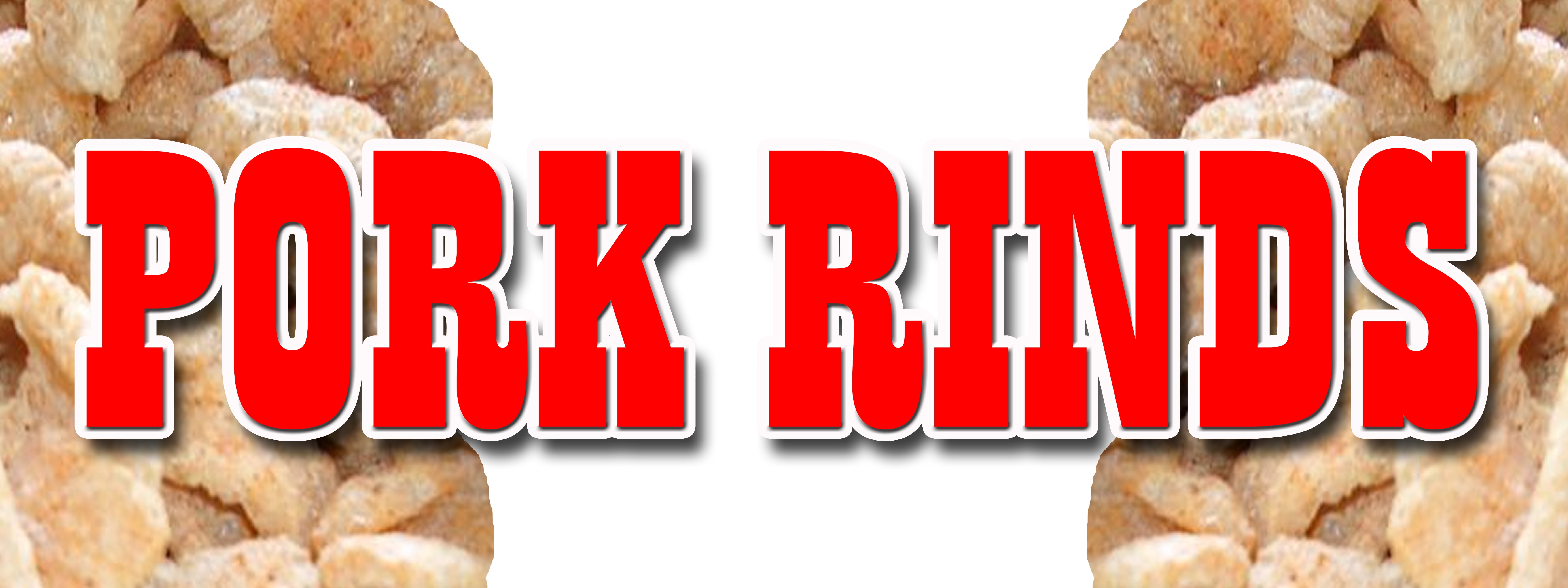 48" PORK RINDS DECAL sticker pork skin skins rind - Walmart.com