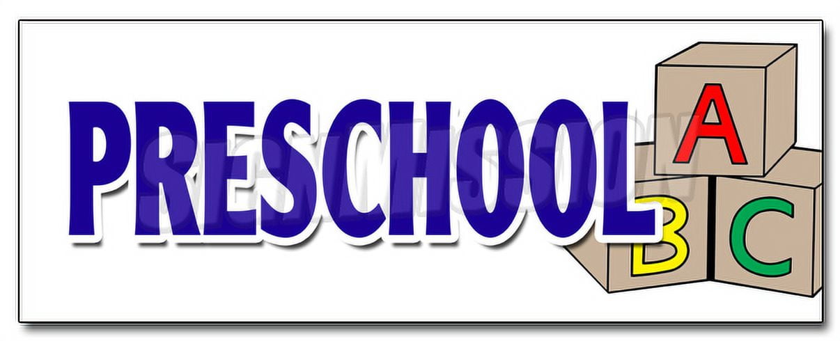 48" PRESCHOOL DECAL sticker licensed accredited kindergarten day care ...