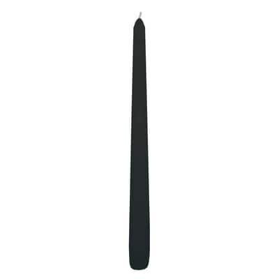 Ashland Black Taper Candle, Unscented Wick, 10 Inch, 48 Pack, Home ...