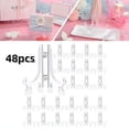 48-Pack 3 Inch Mini Easel Stands, Clear Plastic Display Holders for ...