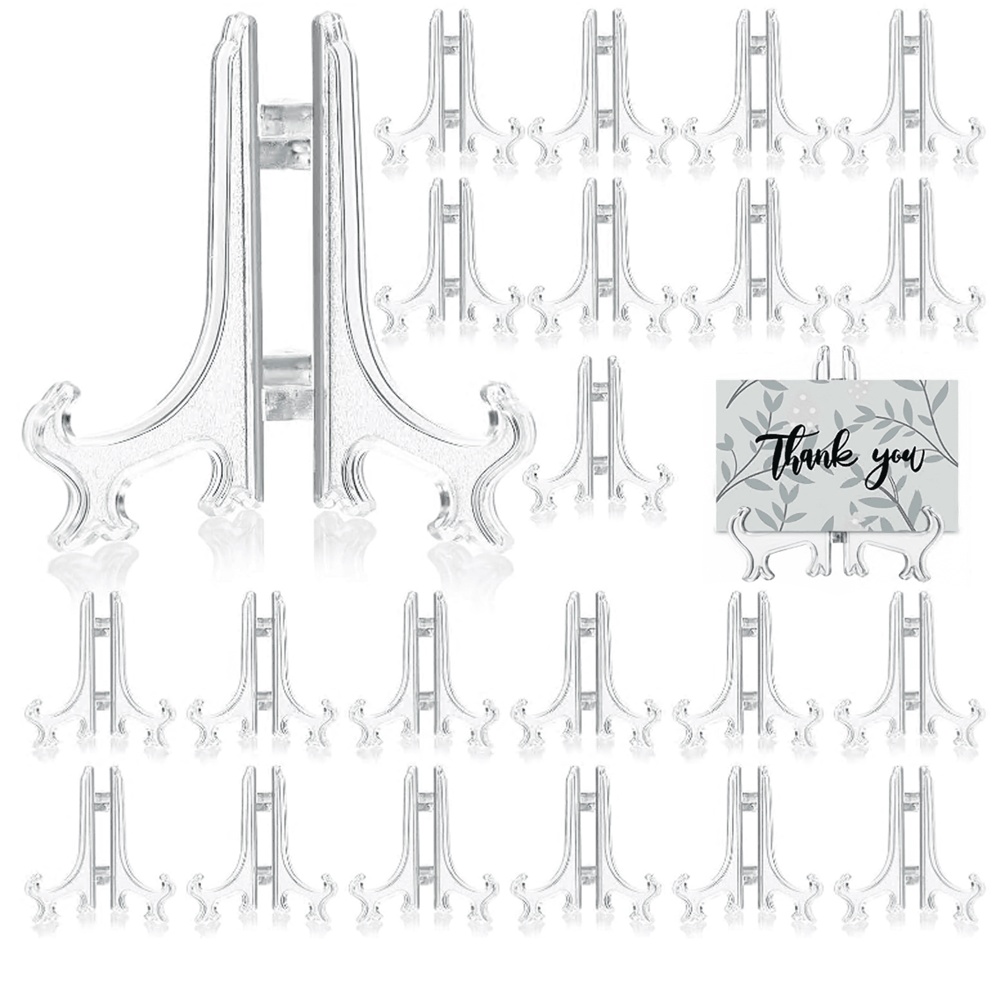48 Pack 3-inch Mini Easel Display Stand Plastic Plate Holder for ...