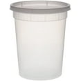 VEZEE Heavy Duty 32 oz Clear Plastic Food Containers with Airtight Lids ...