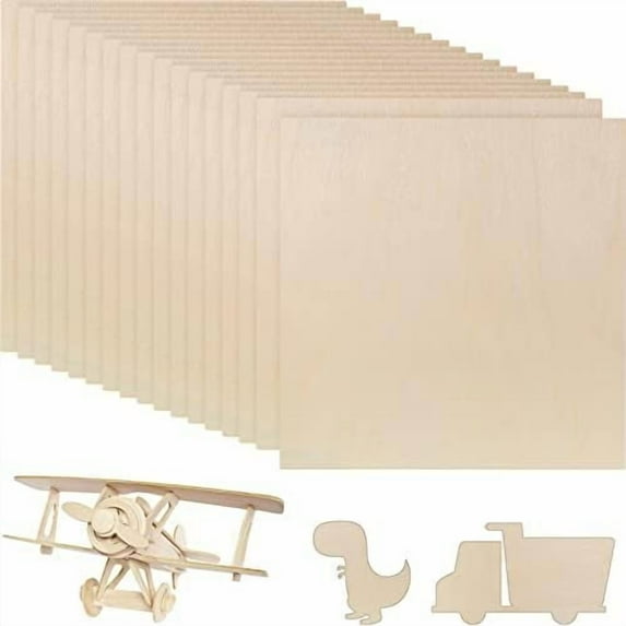 48 Pack Balsa Wood Sheet 12 x 12 x 1/16 Inch Sheets Engraving ...