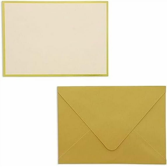 48 Pack Blank Invitation Cards and Envelopes Gold Foil Border 5 x 7 ...