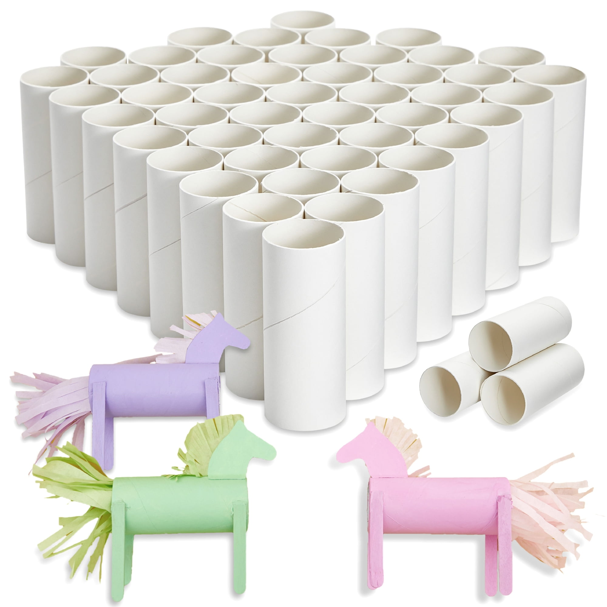 48 Pack Thick Cardstock Toilet Paper Rolls for DIY Crafts, 1.6 X 4 In ...