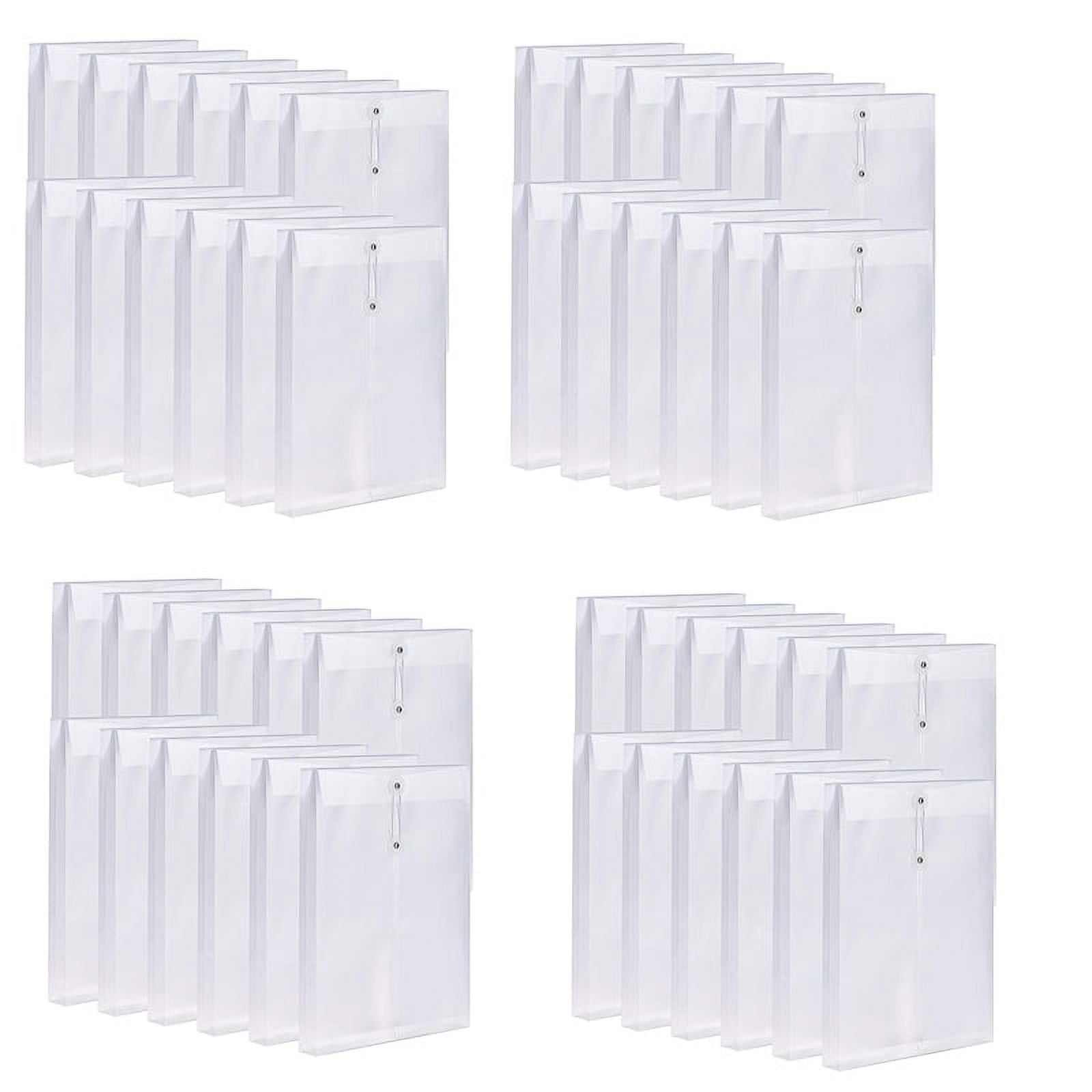 48 Pack Clear Plastic Envelopes Envelopes Expandable Files Document ...