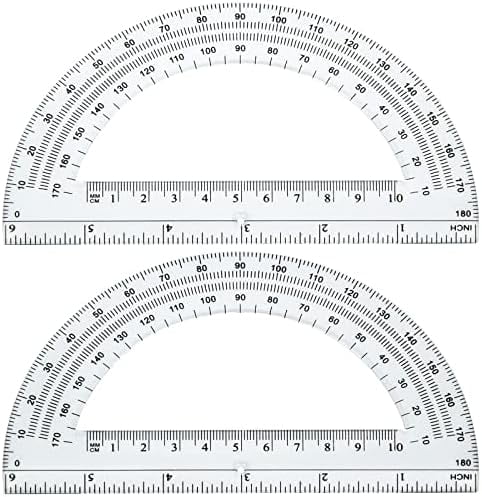 48 Pack Clear Protractor 6 Inch, Plastic Protractor Math Protractors ...