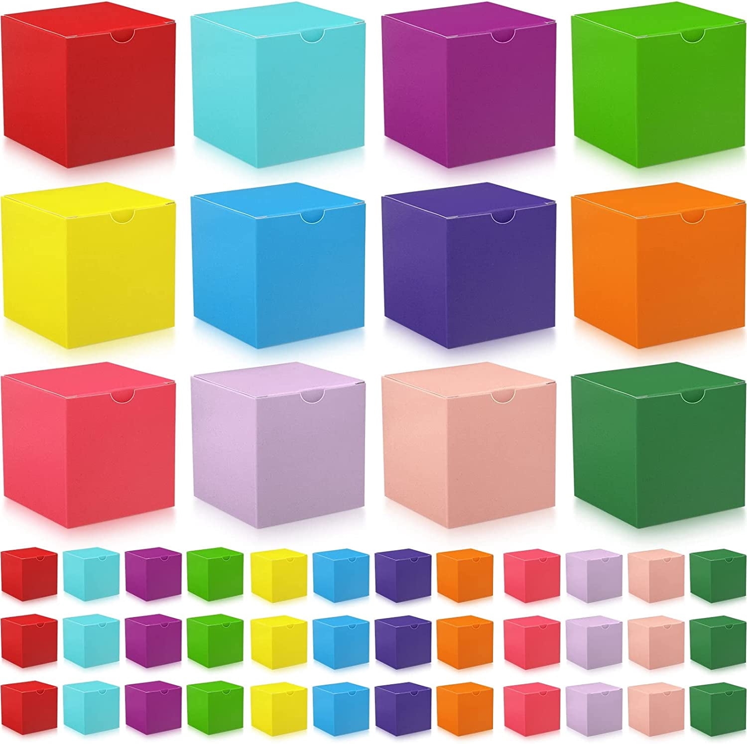 48 Pack Colorful Gift Boxes Small Cardboard with Lids Bulk 3 x Inch ...