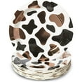 Walmart 48 Pack Cow Print Dessert Plates, 9 Inch, Brown Foil Print, for ...