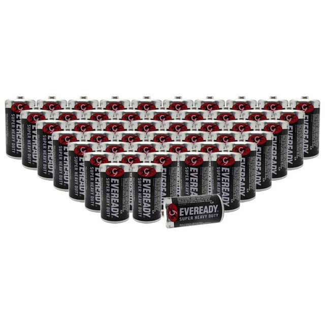 Eveready Super Heavy Duty C 1.5V Batteries, Bulk 48 Pack - Walmart.com