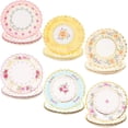 48-Pack Floral Paper Plates for Baby Shower (7 in) - Walmart.com
