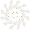 48-Pack Flower Lapel Pins for Men, Golden Leaf Rose Boutonnieres Pin ...