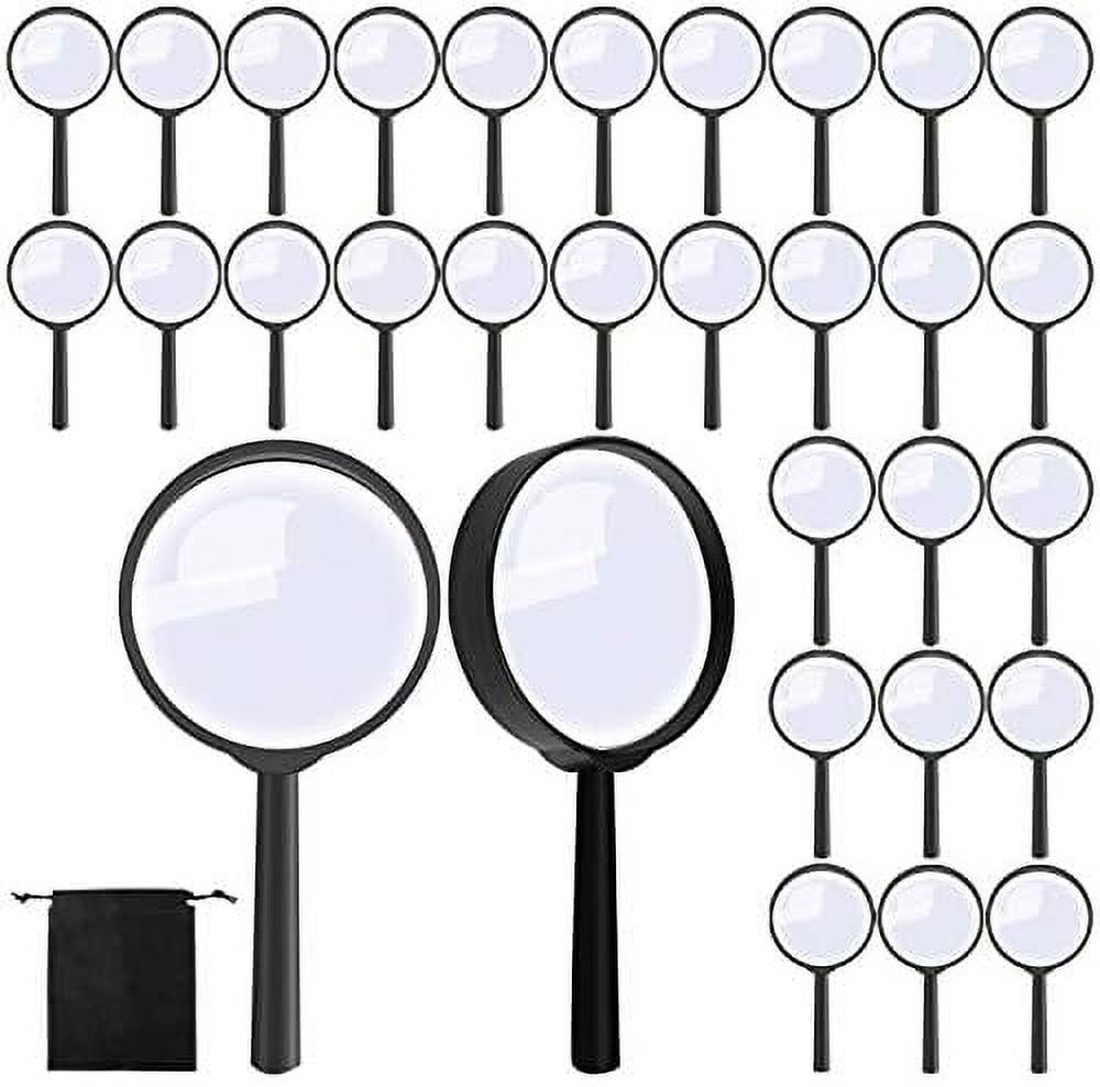 48 Pack Handheld Magnifier Plastic Magnifying Glass for Reading Jewelry ...