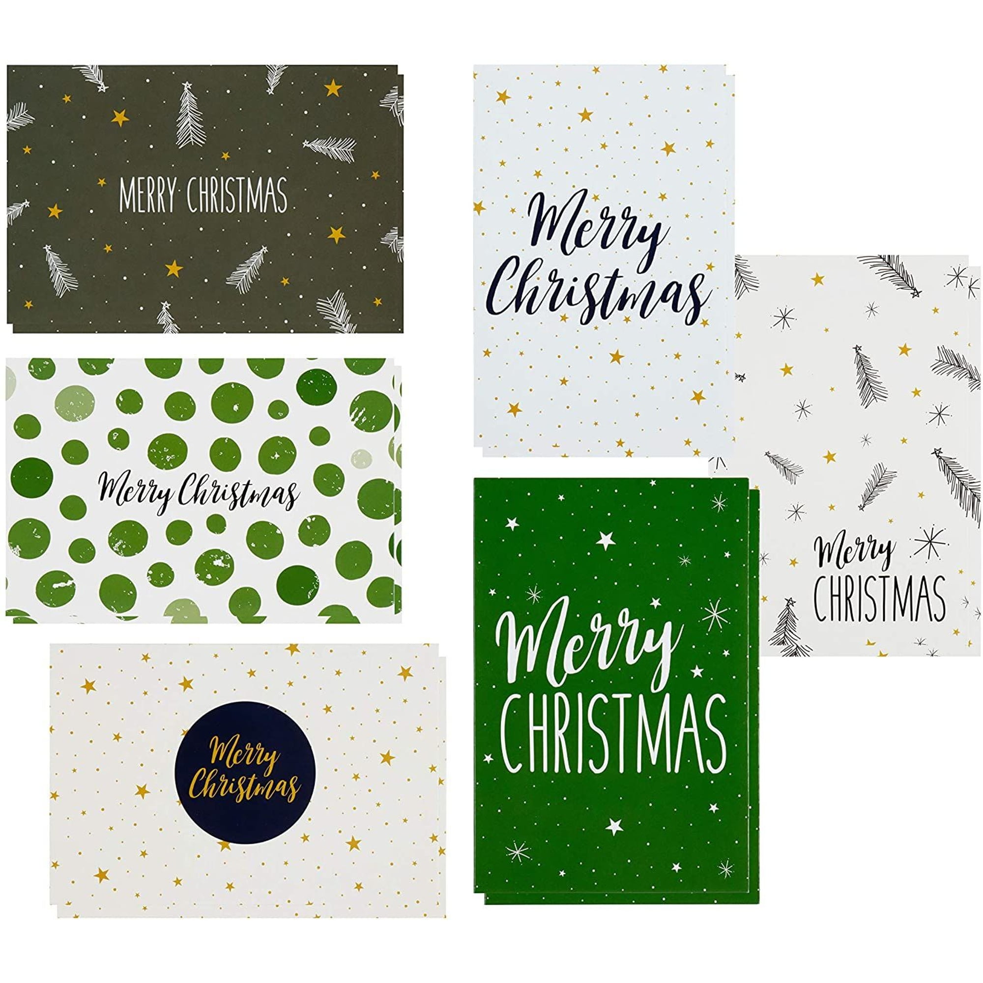 48-Pack Holiday Blank Cards with Envelopes, 4x6 Bulk Christmas Greeting ...