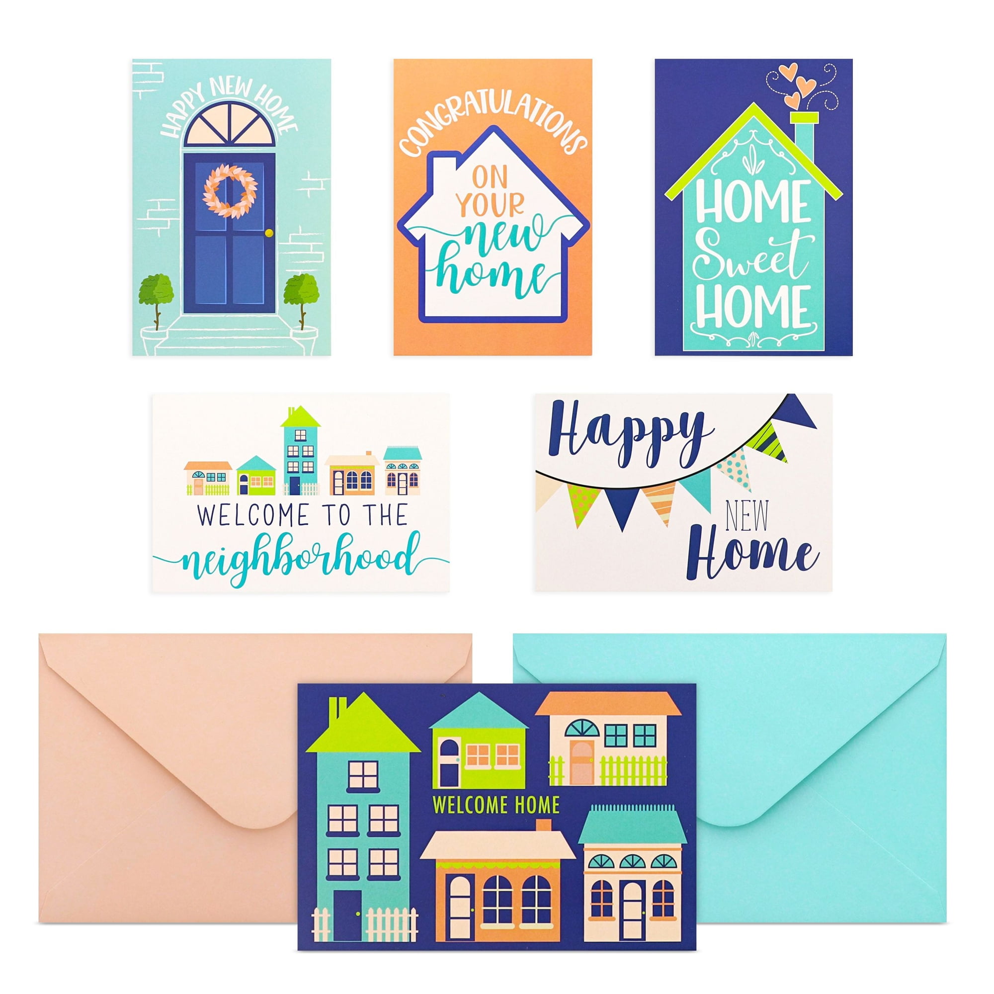 48 Pack Housewarming Cards with Envelopes, "Welcome Home" Notes, 6 ...