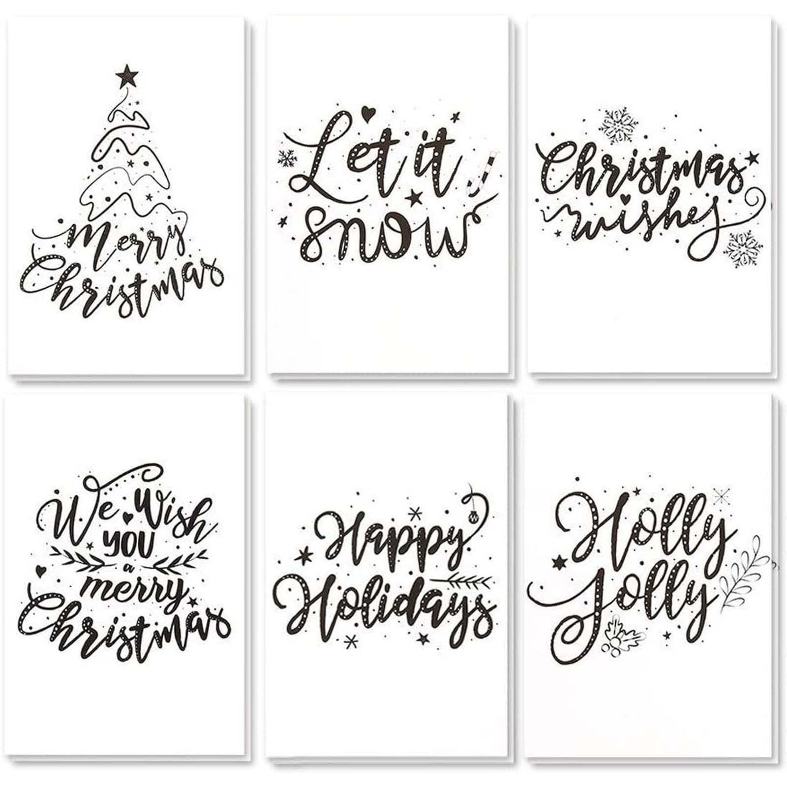 Black And White Christmas Card Templates