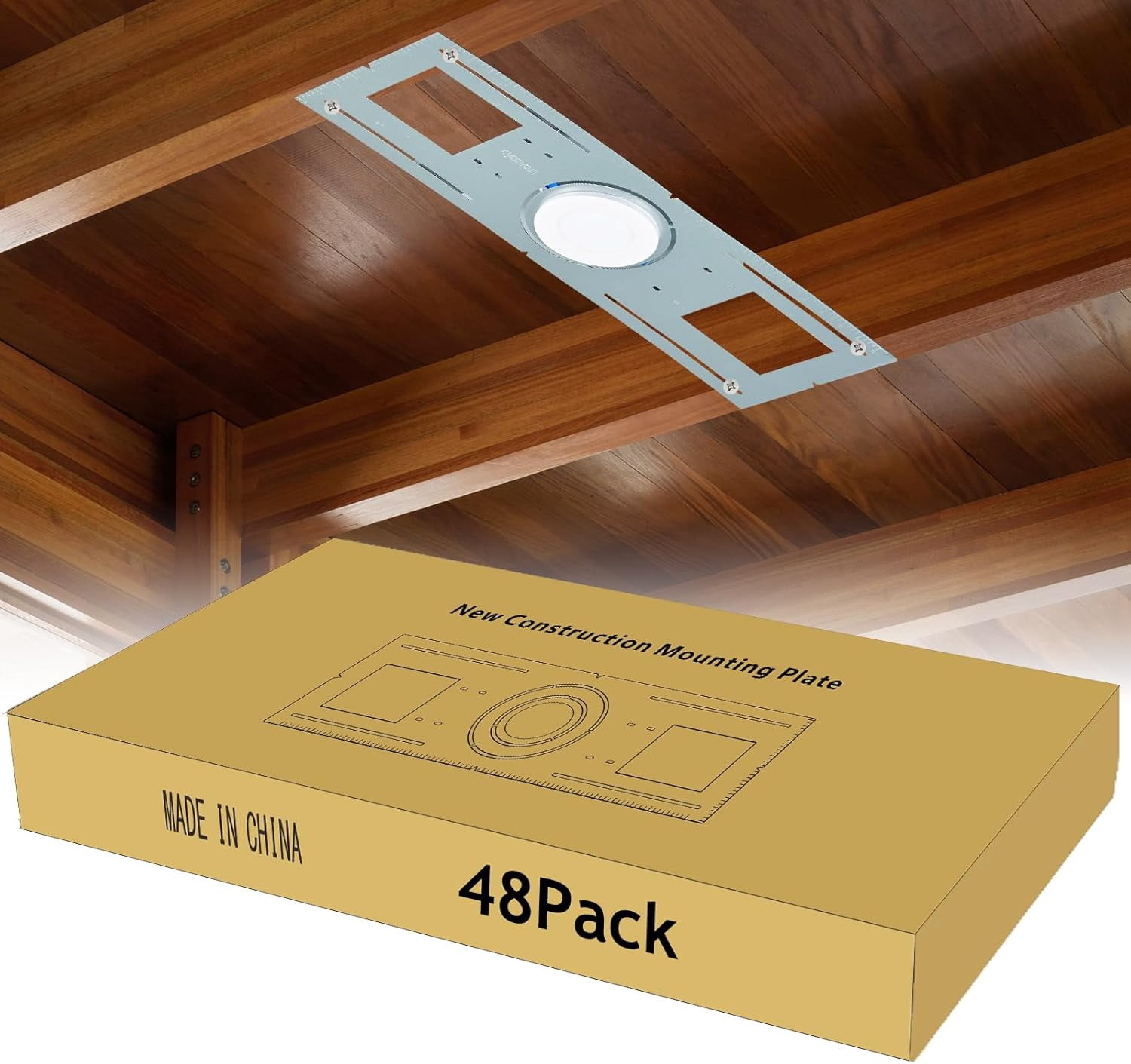 48 Pack New Construction Rough in Plate Pre Mounting Bracket for 3 / 4 ...