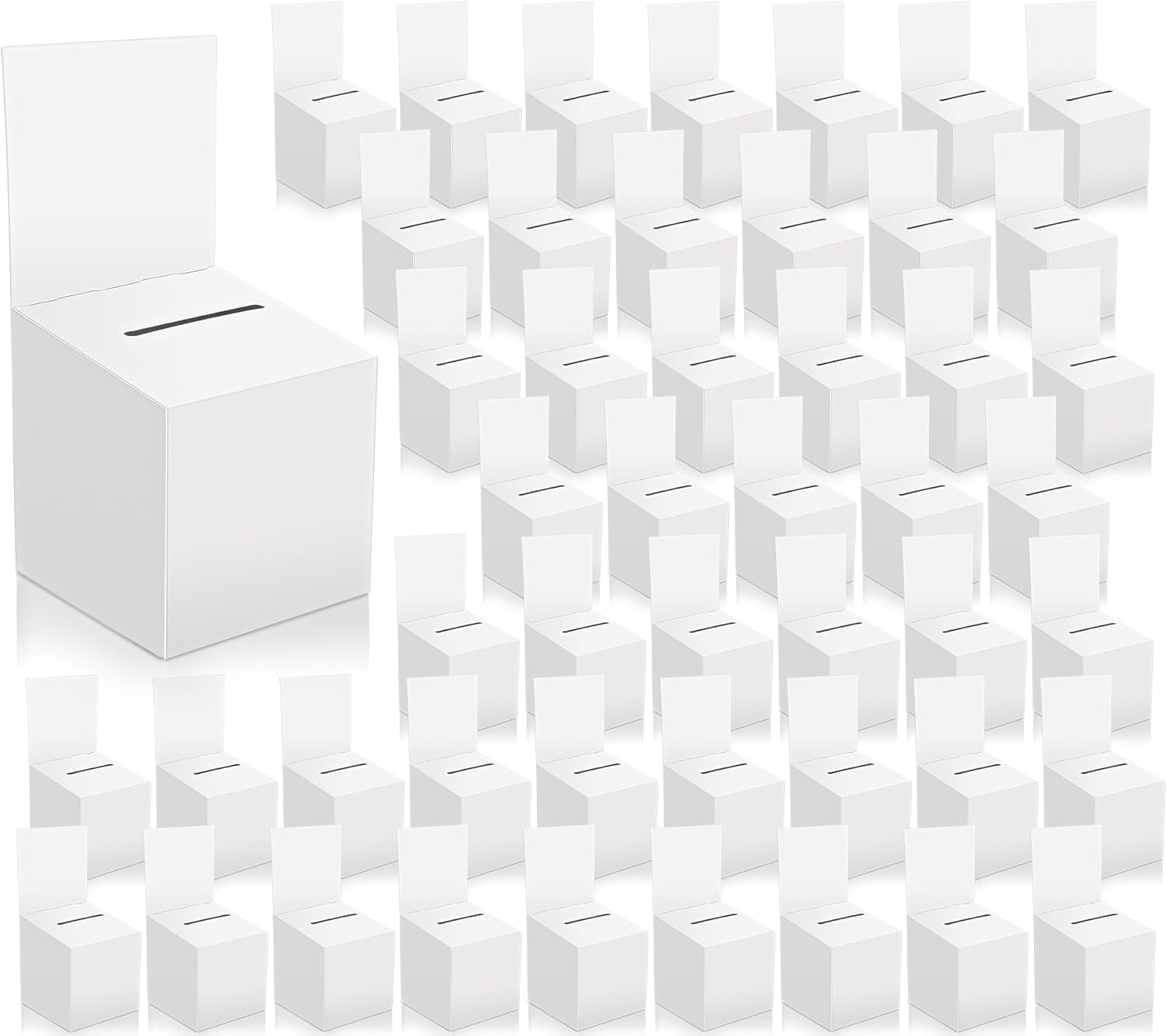 48 Pack Raffle Box Donation Box for Fundraising, Ballot Box Cardboard ...