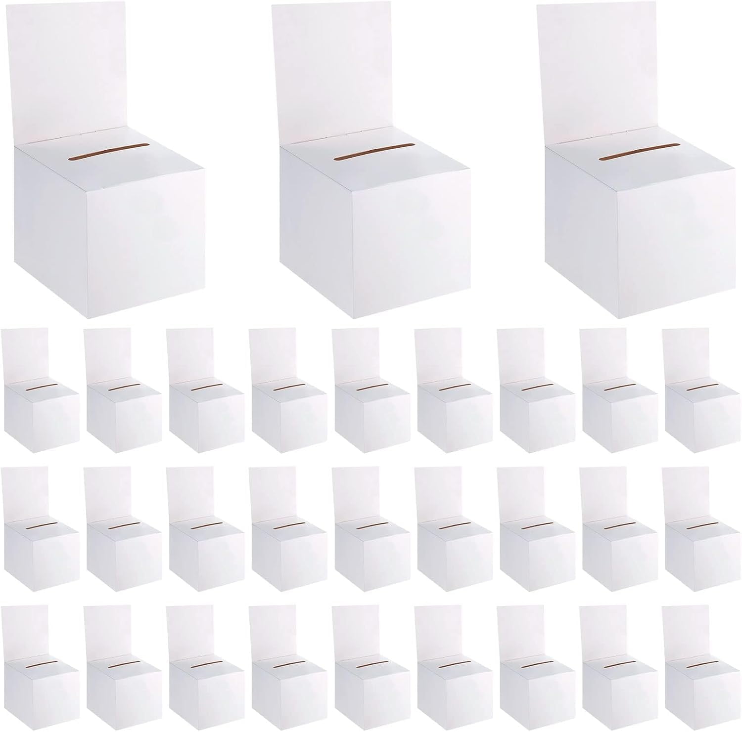 48 Pack Raffle Boxes Ballot Box Suggestion Box with Slot, 6 x 6 x 6 ...