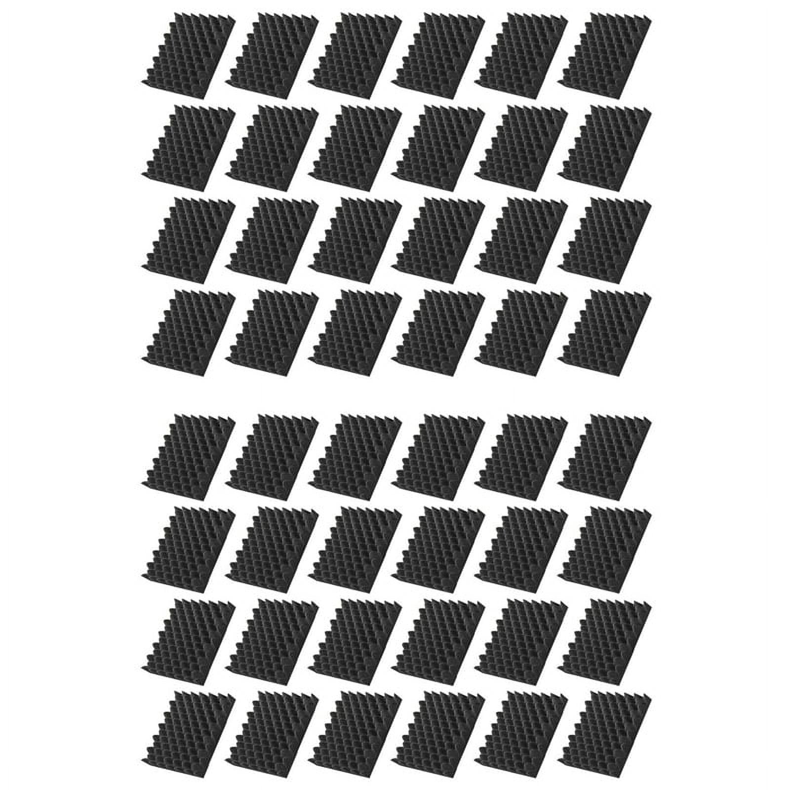 48 Pack Self Adhesive Egg Crate Sound Proof Foam Panels 1x12x12Inch ...