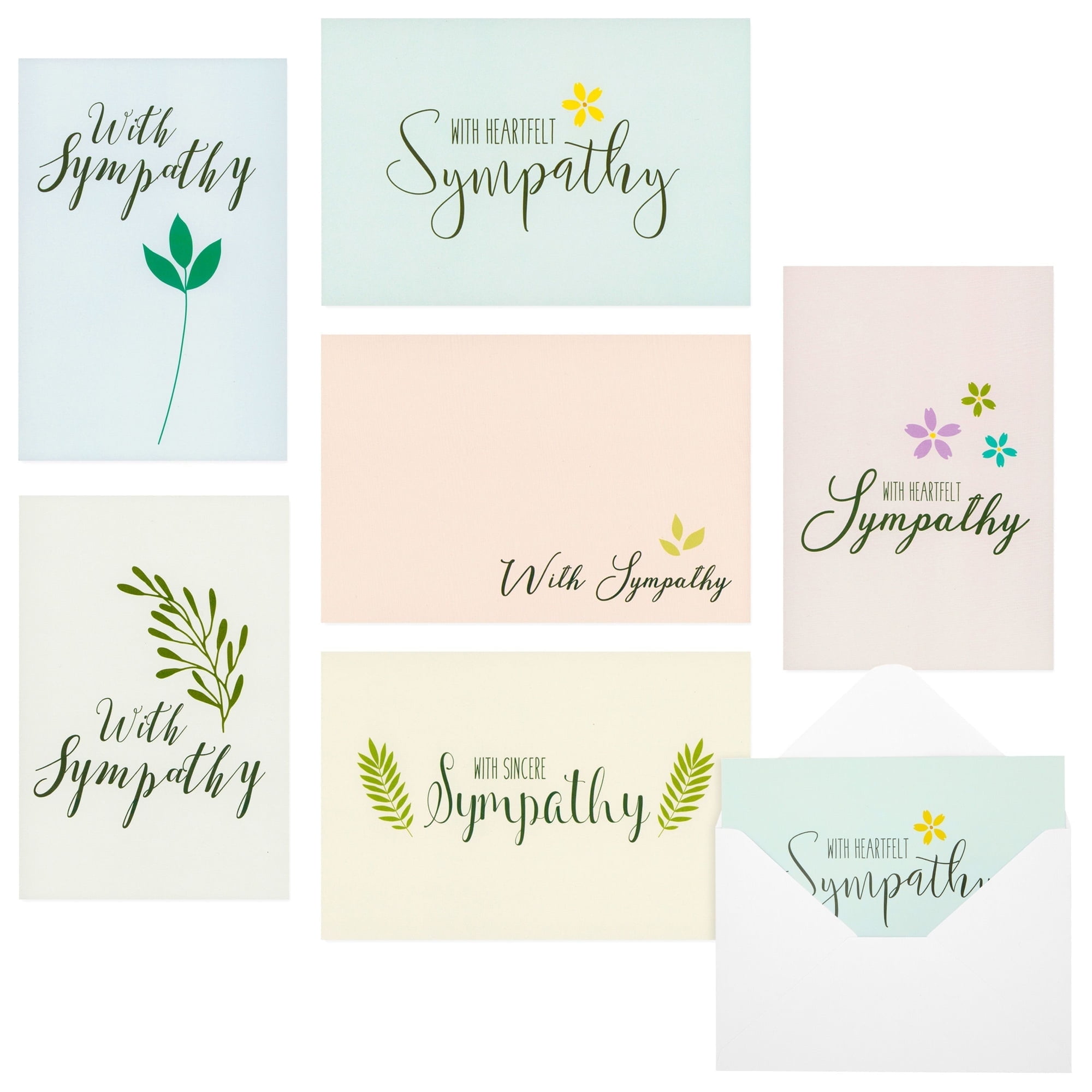48 Pack Assorted Personalized Sympathy Greeting Cards with Envelopes ...