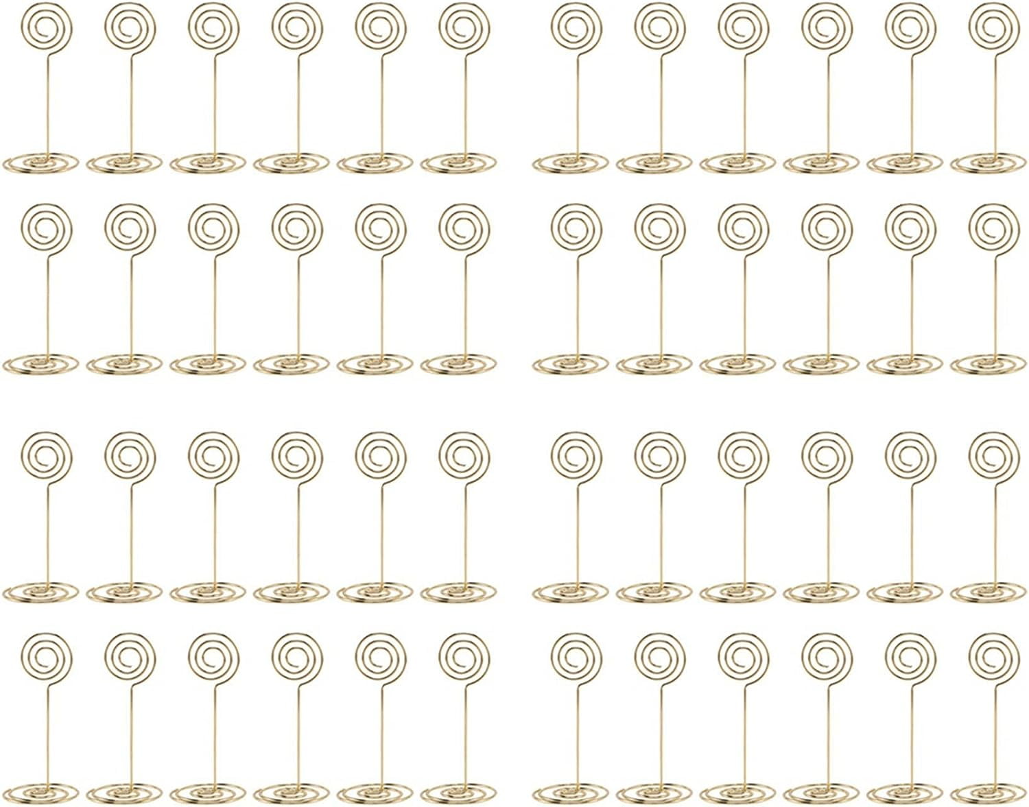 48 Pack Table Number Card Holders Photo Holder Stands Place Paper Clips ...