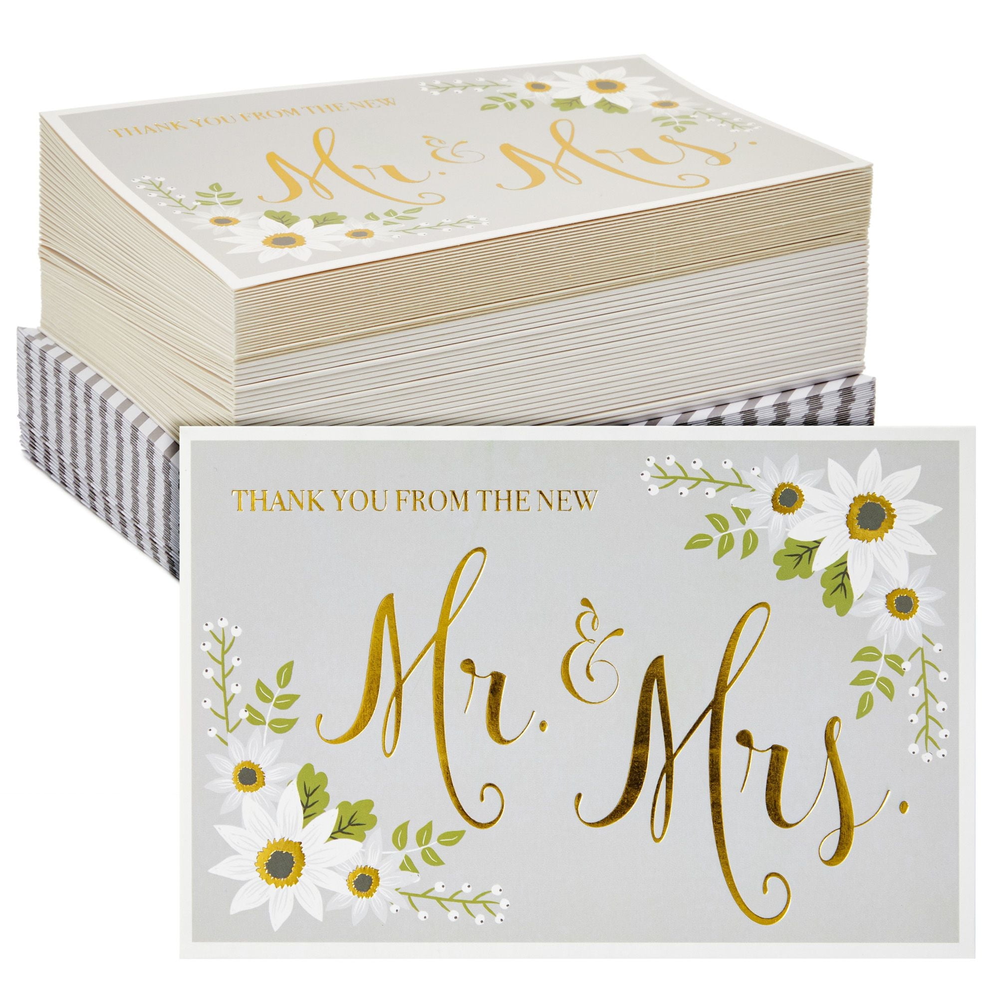 Walmart 48 Pack Personalized Stationery Notes: Wedding Thank You Cards ...