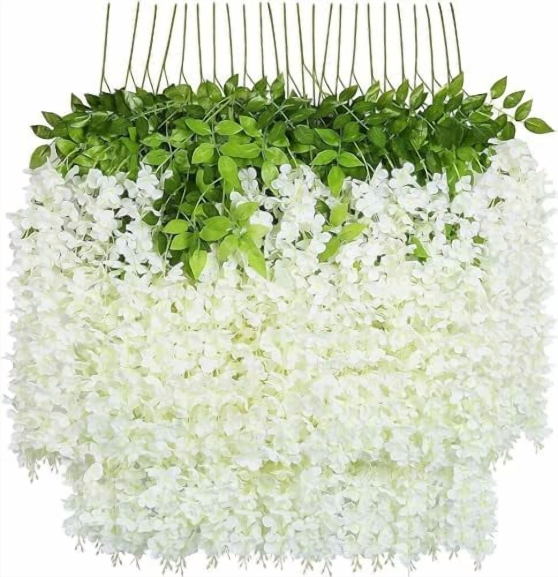 48 Pack (Total 172.8 Feet) Artificial Fake Wisteria Vine Rattan Hanging ...