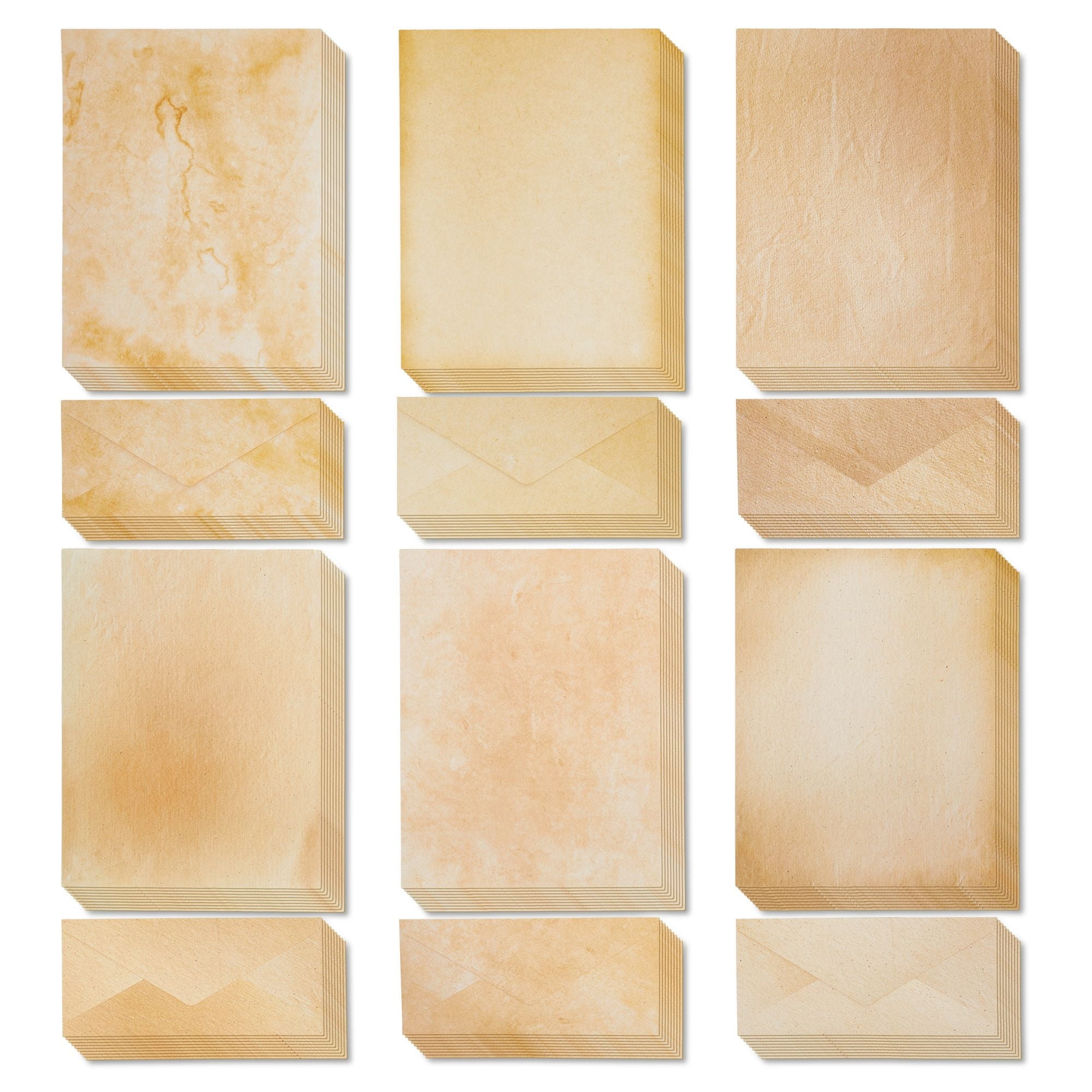 48 Pack Vintage Style Stationery Paper and Envelopes Set, 96 Piece ...