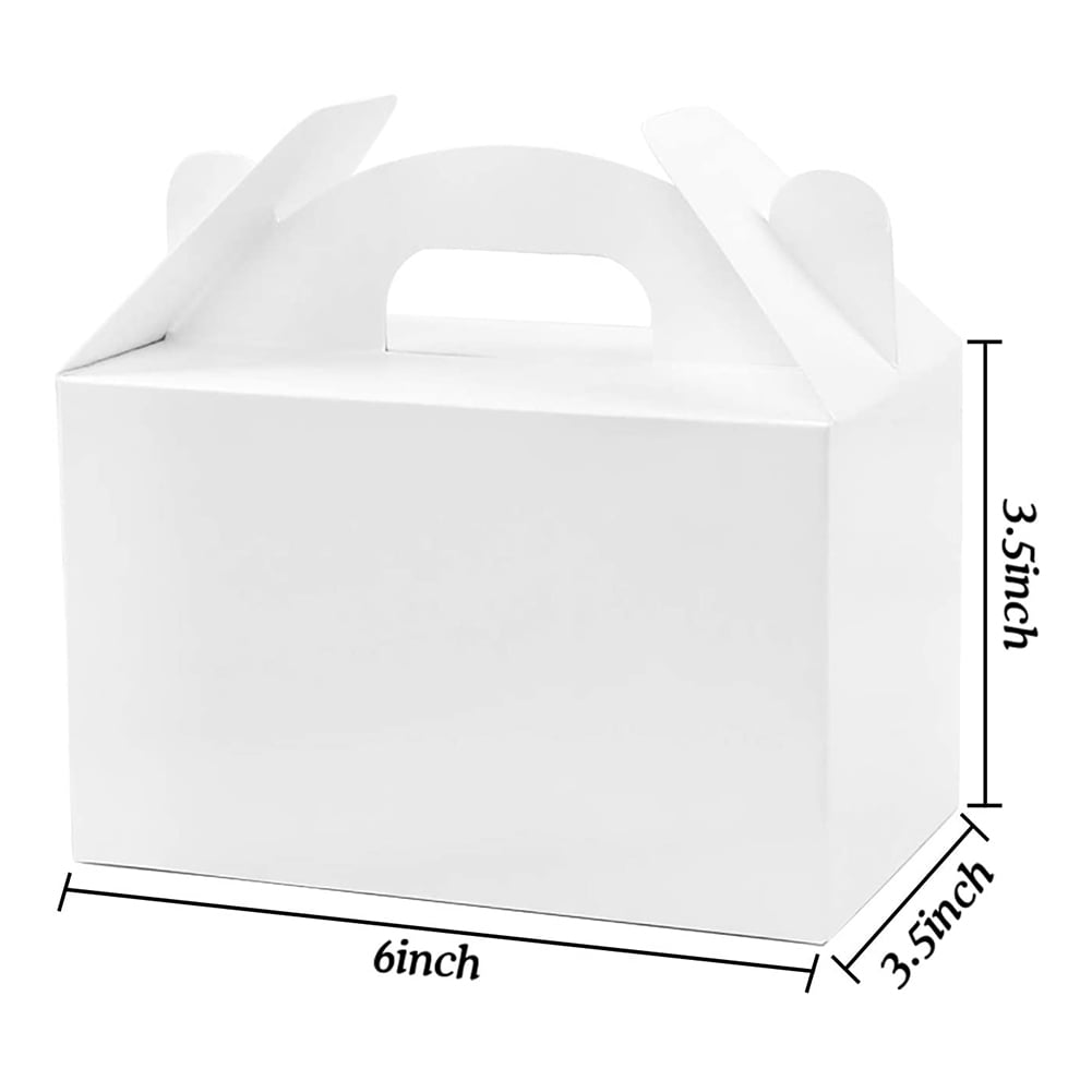 48 Pack White Treat Gable Party Favor Boxes Paper Gift Boxes for ...