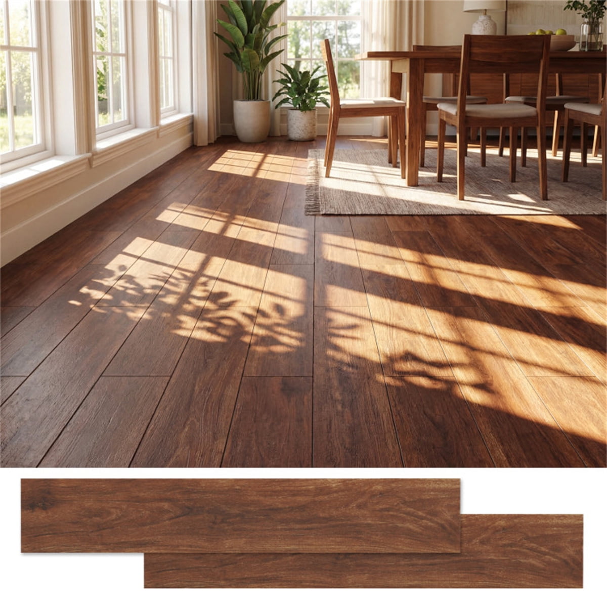 48 Pack Wood Look Vinyl Plank Flooring 36 Sq Ft Waterproof PVC Floor ...