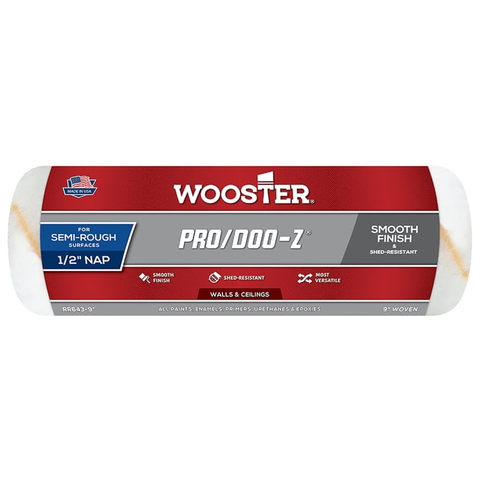 48-Pack of 9” x 1/2” Nap Wooster RR643 Pro/Doo-Z Professional Woven ...