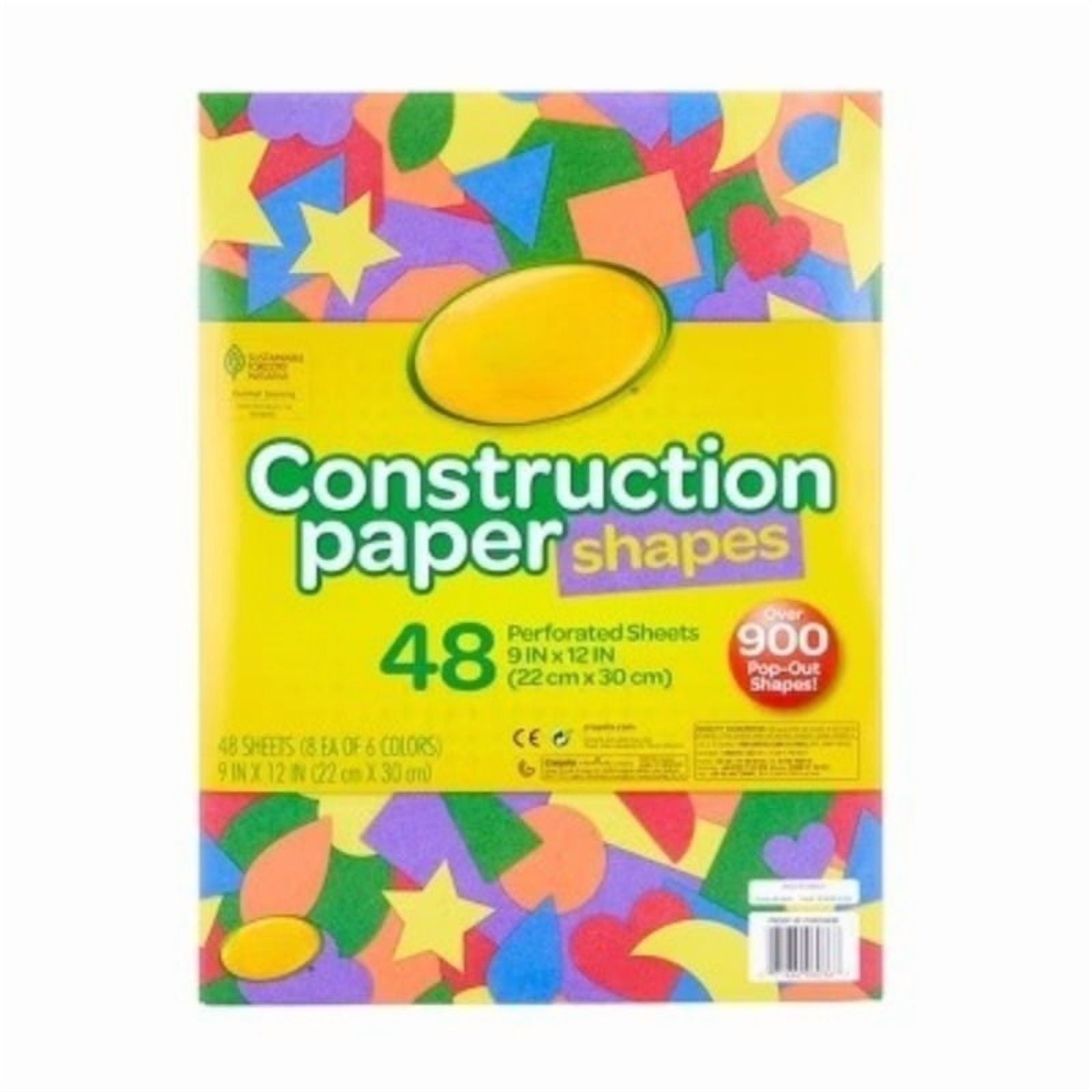 48 Page Construction Paper with Pop Out Shapes: Multicolor, 9x12 Inches ...