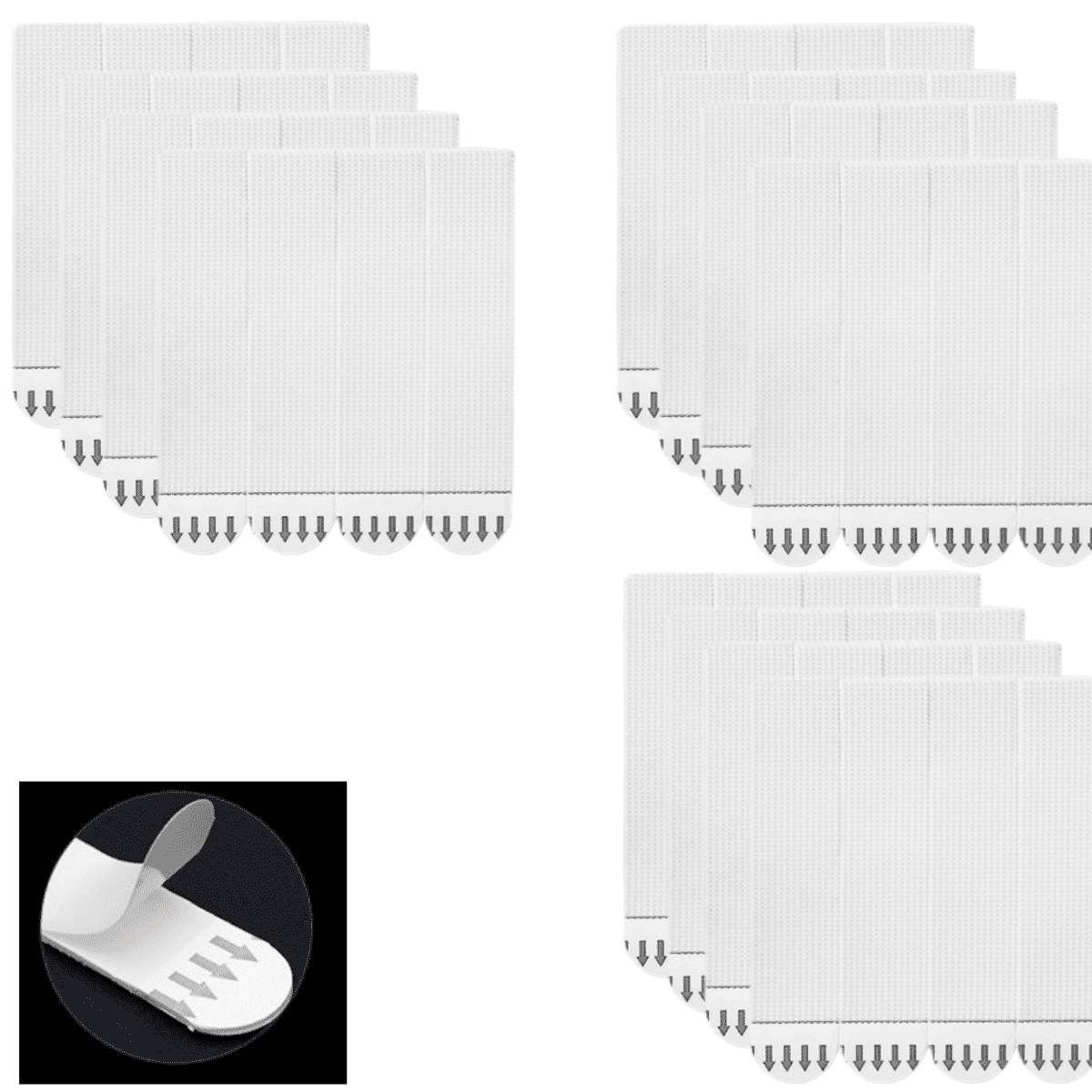 48 Pairs Large Picture Hanging Strips, Trianu Removable Hook and Loop ...