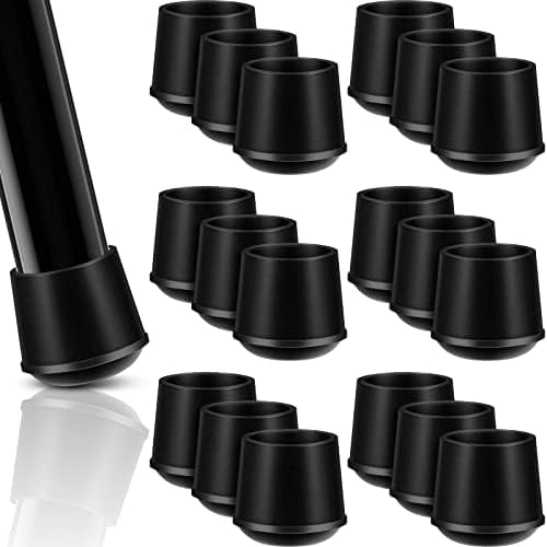 48 Pcs 1 Inch Folding Chair Leg Caps Heavy Duty Rubber Non Marring ...