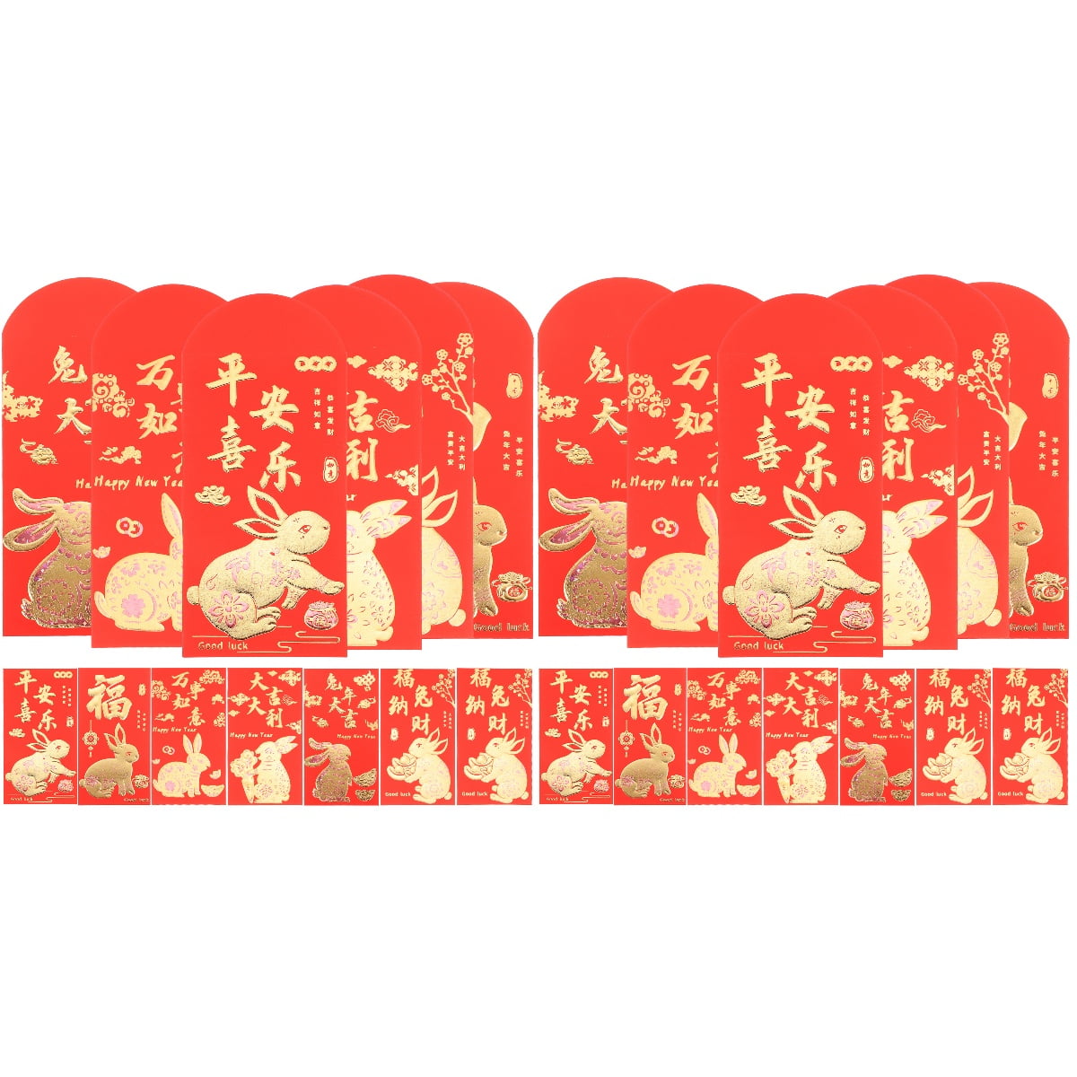 48 Pcs 2023 Year of the Rabbit Money Packets Red Envelopes Spring ...