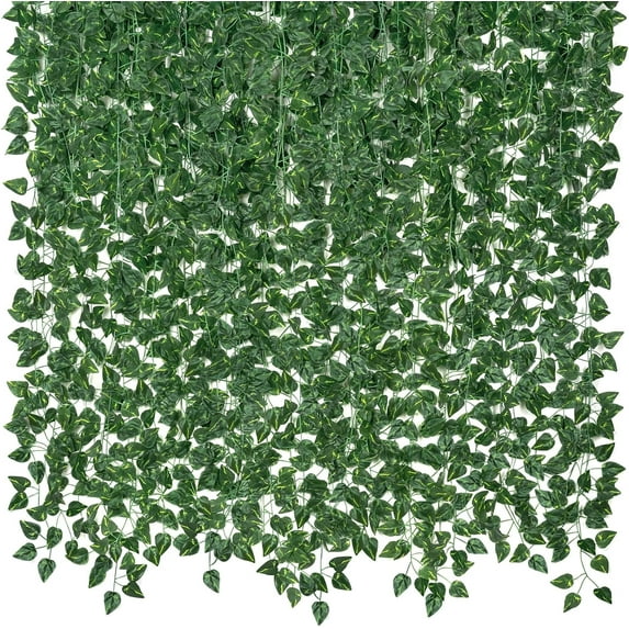 48 Pcs 336Ft Artificial Ivy Fake Vines,Ivy Garland Greenery Garland ...